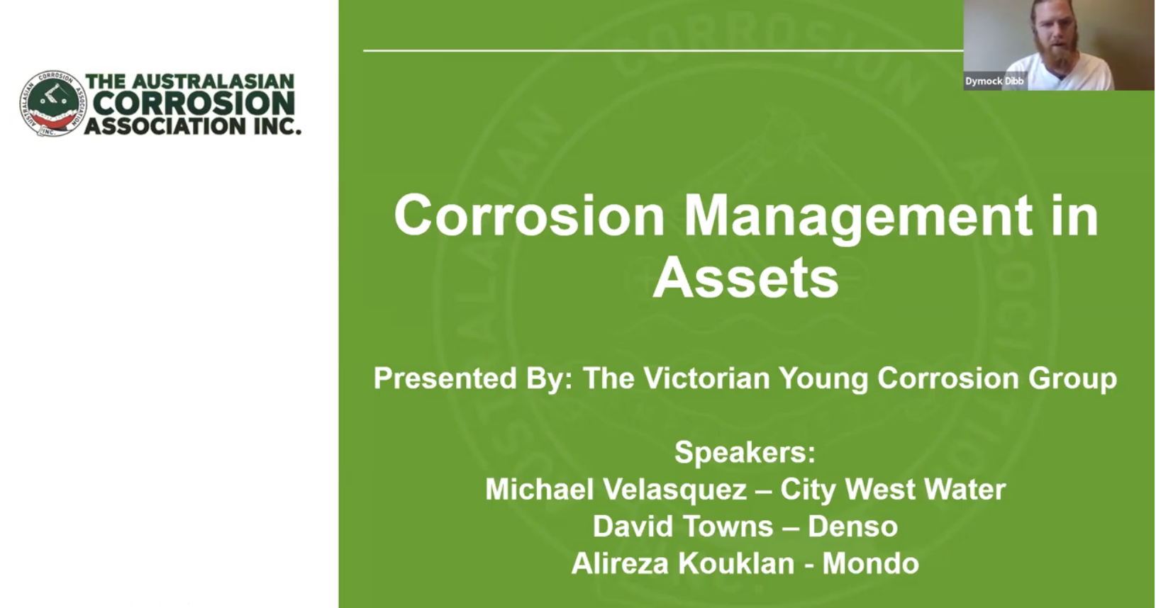 Corrosion Management In Assets - VIC Branch YCG - The Australasian ... Corrosion Management In Assets - VIC Branch YCG - The Australasian ...