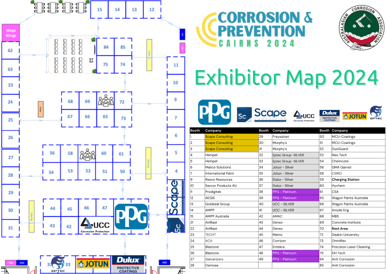 Exhibitor Map - The Australasian Corrosion Association Inc.